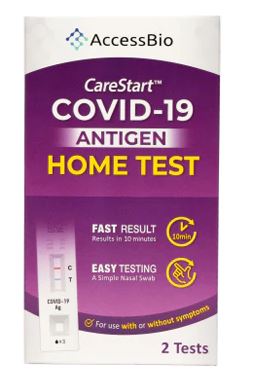 Carestart Covid-19 Rapid Antigen Test Pack www.LaserPlusImaging.com